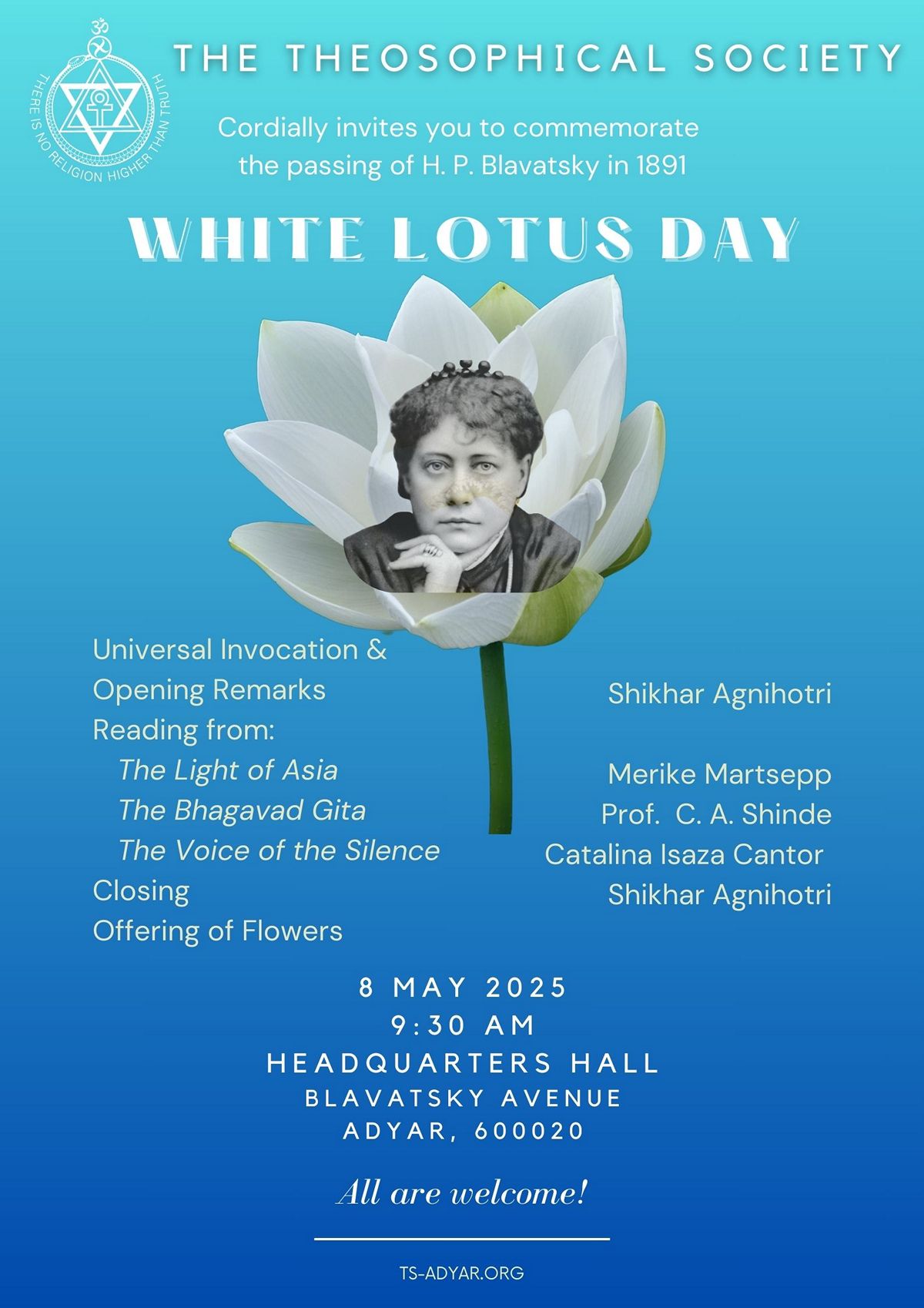 White Lotus Day 2025 | TS Adyar